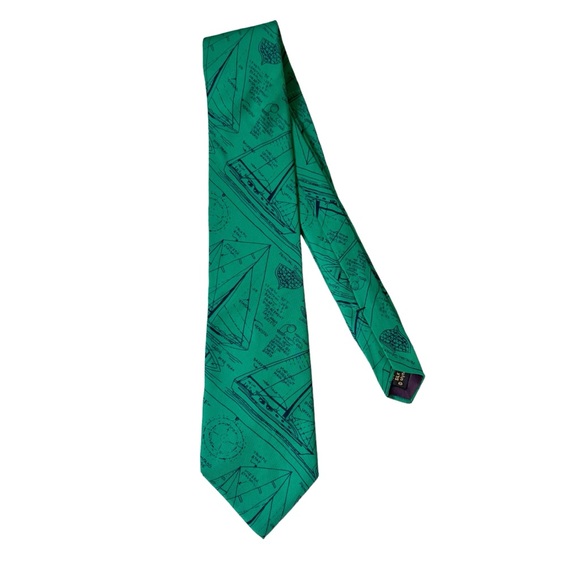 Alynn Neckwear | Accessories | Sail Plans Nautical Sailing Theme Silk ...